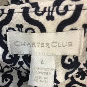 Charter Club | Tops | Charter Club Damask Scoop Shirt Size L B83 | Poshmark